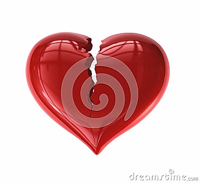 Cracked Heart Stock Image - Image: 12596651