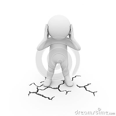 Cracked Surface And Character Royalty-Free Stock Photo | CartoonDealer ...