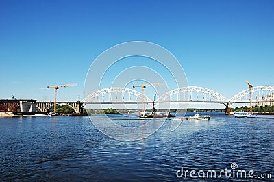 Cranes And Bridge Royalty-Free Stock Image | CartoonDealer.com #1513630
