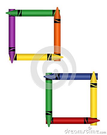 Crayon Frames Royalty Free Stock Photography - Image: 367067