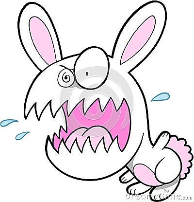 Crazy Bunny Rabbit Vector Illustration | CartoonDealer.com #4363614