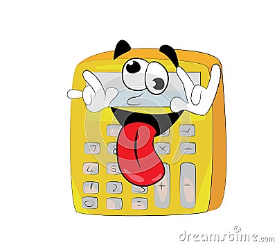 Crazy Calculator Cartoon Stock Illustration - Image: 64675834