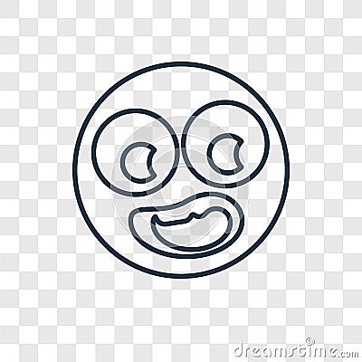 Crazy Concept Vector Linear Icon Isolated On Transparent Background ...