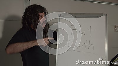 Crazy Religious Guy Ranting. Possible Cult Leader Stock Video - Video ...