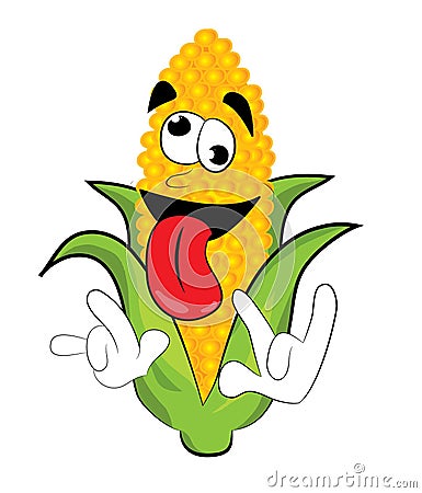 Crazy Corn Cartoon Stock Illustration | CartoonDealer.com #43414207