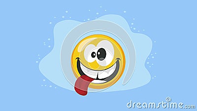 Crazy Emoticon Face Comic Animation Stock Footage - Video of open ...