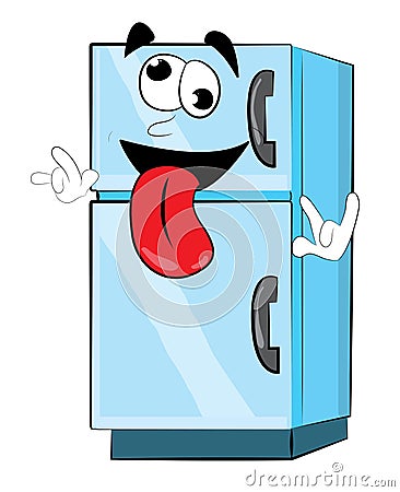 Crazy Fridge Cartoon Stock Illustration - Image: 47926819