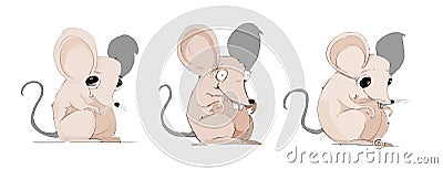 Crazy Mice Character Hand Drawn Stock Image - Image: 22410971