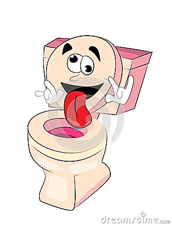 Crazy Toilet Cartoon Stock Illustration | CartoonDealer.com #47958385