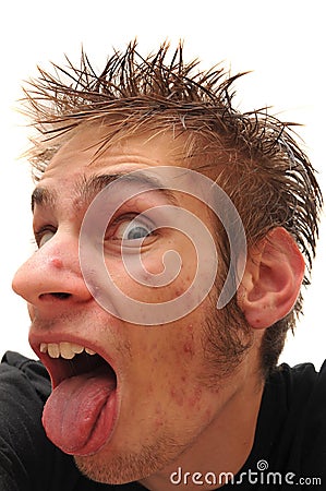 Crazy Wacky Man Sticking Out Tonuge Royalty Free Stock Photo - Image ...