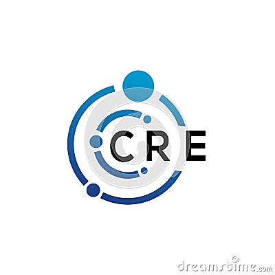CRE Letter Logo Design On White Background. CRE Creative Initials ...