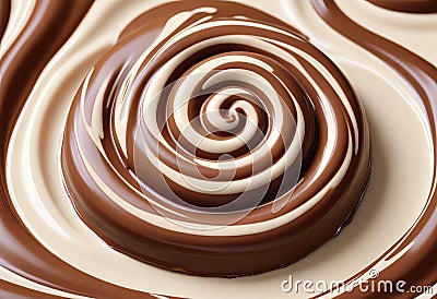 Creamy Chocolate Swirl Pattern Background Royalty-Free Stock Photo ...