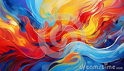 Create An Abstract Piece Of Art That Conveys Dynamism And Movement. Use ...