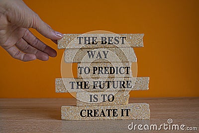 Create Future Symbol. Concept Words The Best Way To Predict The Future ...
