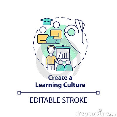 Create Learning Culture Concept Icon Cartoon Vector | CartoonDealer.com ...