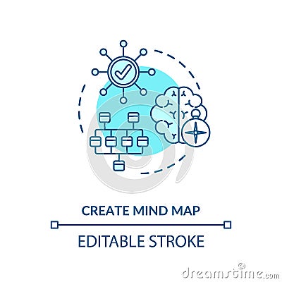 Create Mind Map Concept Icon Cartoon Vector | CartoonDealer.com #181612673