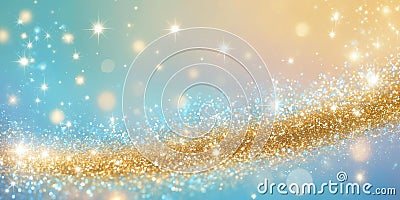 Create A Pastel Blue And Gold Vibrant Sparkling Backgr Ai Generated ...