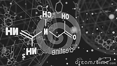 Creatine chemical formula stock footage. Video of bond - 201958356