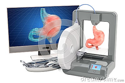 Creating Artificial Stomach On Three Dimensional Printer, 3d Printing ...