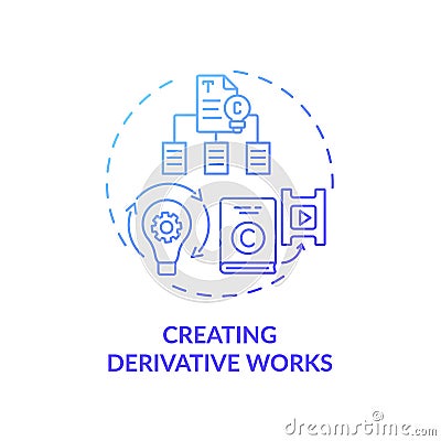 Creating Derivative Works Concept Icon Cartoon Vector | CartoonDealer ...
