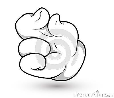 Cartoon Hand - Finger Pinch Vector Illustration | CartoonDealer.com ...
