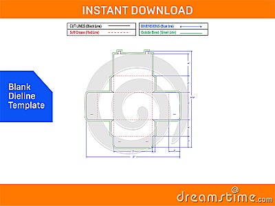 Creative Box Packaging Die Cut Design And 3d Box Dieline Template ...