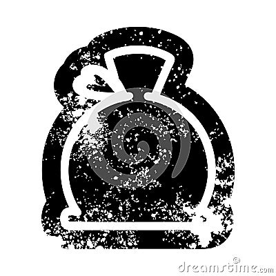 A Creative Bulging Sack Distressed Icon Vector Illustration ...