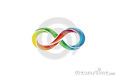 Creative Colorful Infinity Shape Logo Vector Illustration ...