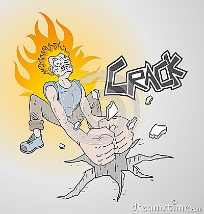 Angry Man Hitting The Ground Vector Illustration | CartoonDealer.com ...
