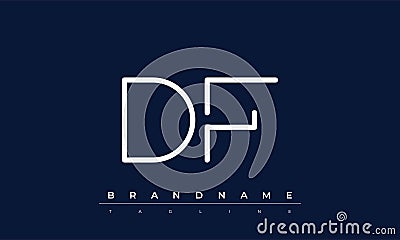 Creative DF Letter Initial Logo Vector Image | CartoonDealer.com #358461636