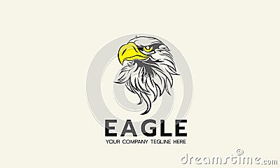 Minimal And Unique Iconic Eagle Logo Design Vector Illustration ...
