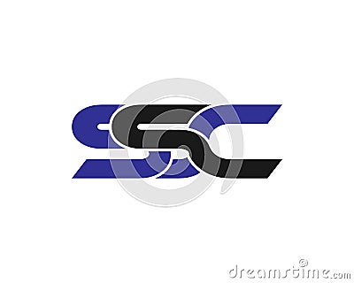 Creative Elegant Monogram SSC Logo Design Icon Premium Vector ...