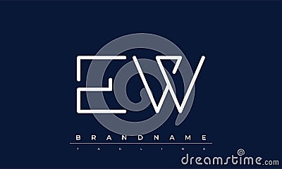 Creative EW Letter Initial Logo Vector Image | CartoonDealer.com #358461727