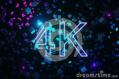 Creative Glowing Blue Cubes Texture. HDR, 4K, Full HD, HDTV Resolution ...