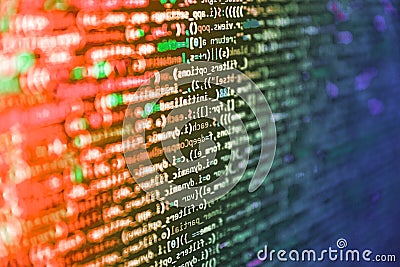 Creative Js HTML5 Closeup Set On Background. Code Of Javascript Language On White Background ...