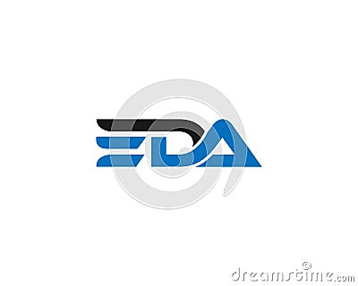 Creative Letter EDA Logo Design Idea Concept Cartoon Vector ...