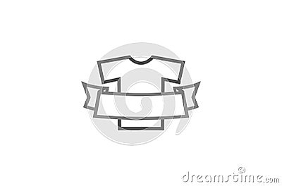 Creative Line Shirt Silk Screen Logo Design Symbol Illustration Cartoon ...