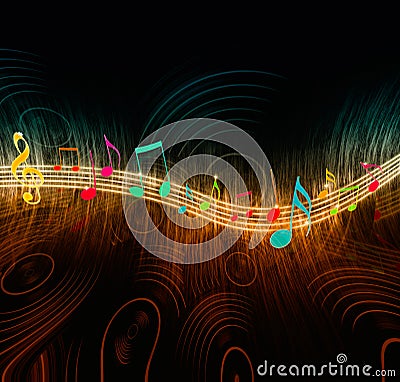 Creative Music Notes Royalty Free Stock Photography - Image: 15951797