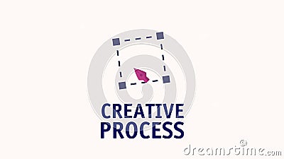 Creative Process Lettering with Square Graphic Stock Video - Video of ...
