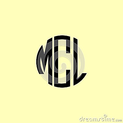 Creative Rounded Initial Letters MCL Logo Vector Illustration ...