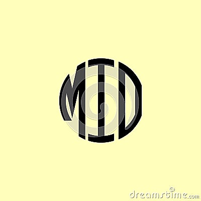Creative Rounded Initial Letters MIO Logo Cartoon Vector ...