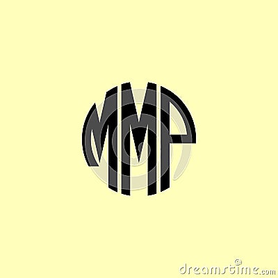 Creative Rounded Initial Letters MMP Logo Vector Illustration ...