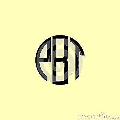 Creative Rounded Initial Letters PBT Logo Vector Illustration ...