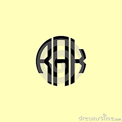 Creative Rounded Initial Letters RAK Logo Vector Illustration ...