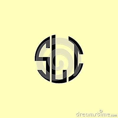 Creative Rounded Initial Letters SLI Logo Cartoon Vector ...