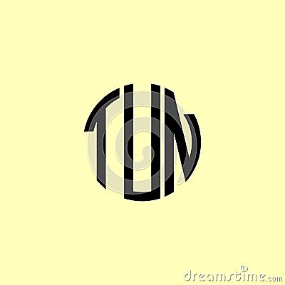 Creative Rounded Initial Letters TUM Logo Cartoon Vector ...