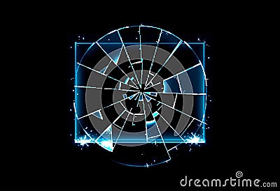 Creative Shattered Mirror Luminogram Pixel Art A Luminogram Of A Stock ...