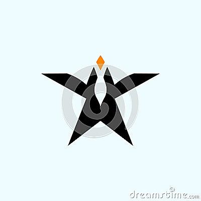 Creative Smart Star Unity Logo Design Cartoon Vector | CartoonDealer ...