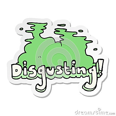 A Creative Sticker Of A Disgusting Cartoon | CartoonDealer.com #151153821