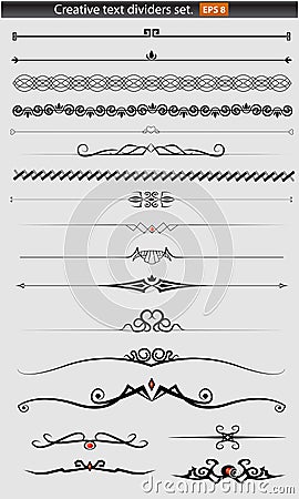 Creative Text Dividers Set Stock Photo - Image: 22879740